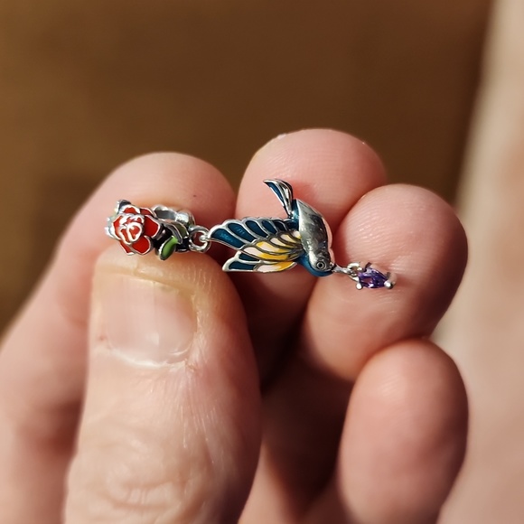 Gnoce | Jewelry | Authentic Gnoce New Hummingbird Charm W Dangling ...